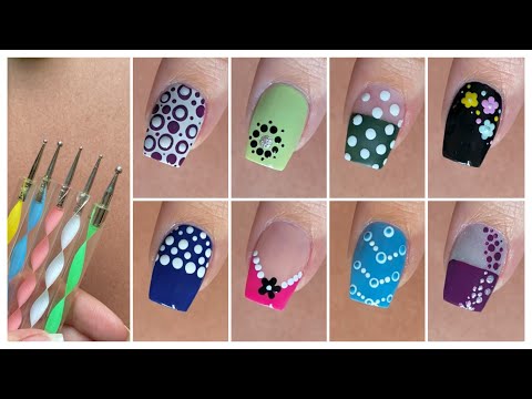10 Easy nail art designs with dotting tools || Simple nail art designs at home