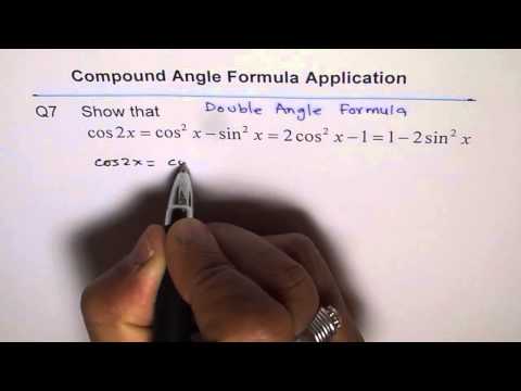Cos 2x Compound Angle Formula Q8