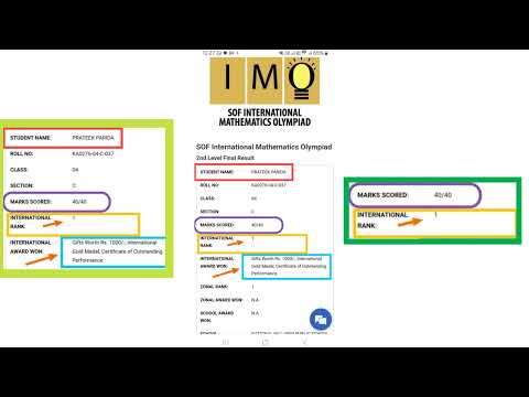 SOF International Mathematics Olympiad 2nd level final results class4 2023- 2024 #imo #sof #results