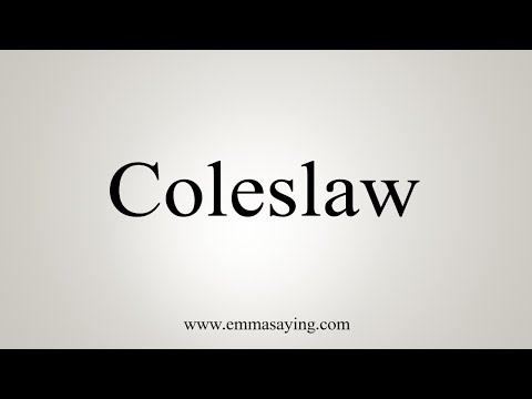 How To Say Coleslaw