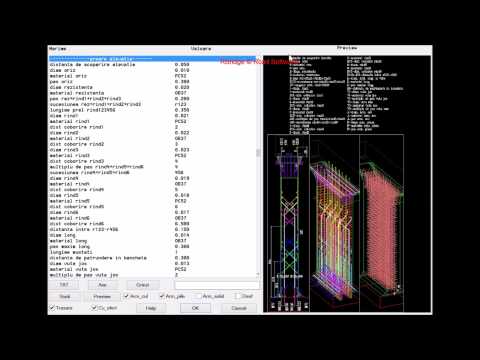 Bridge design software - concrete reinforcement, input data