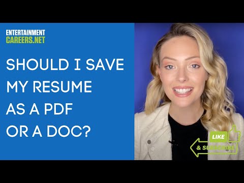 Should I save my resume as a PDF or a DOC?