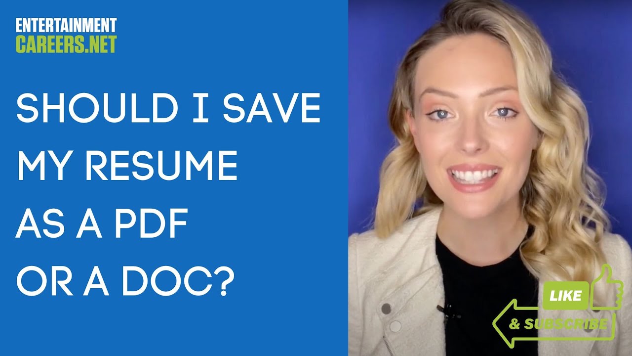 Should I save my resume as a PDF or a DOC?