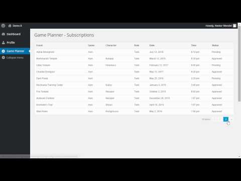 Game Planner - Visit the Subscriptions Log
