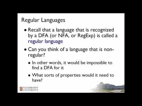 Pumping Lemma for Regular Languages – CSCI 272 Formal Languages