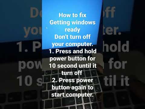 fix "getting windows ready don't turn off your computer"