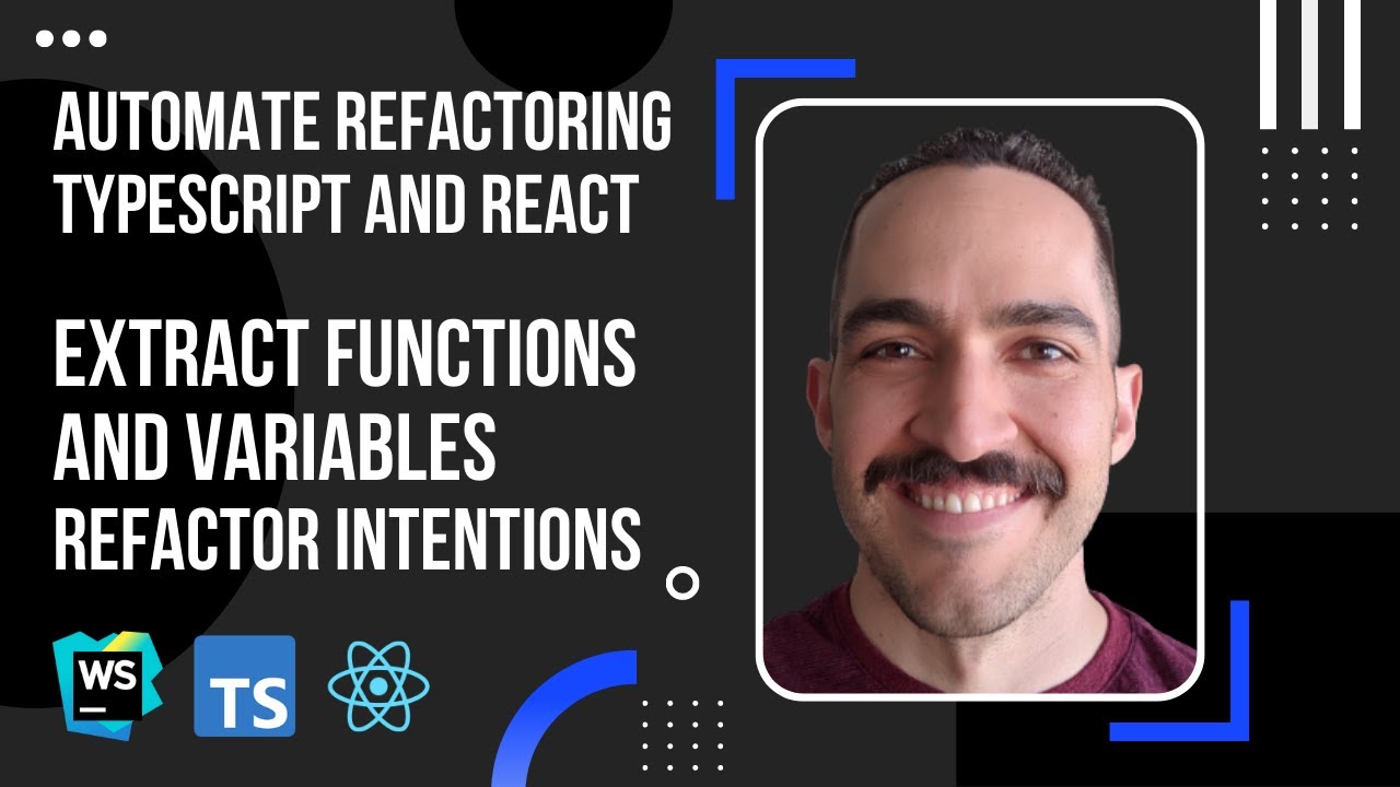 Automate refactoring TypeScript functions and React components with WebStorm