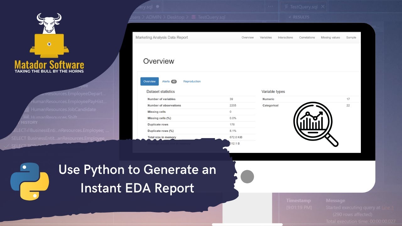 Instant Python Exploratory Data Analysis (EDA)