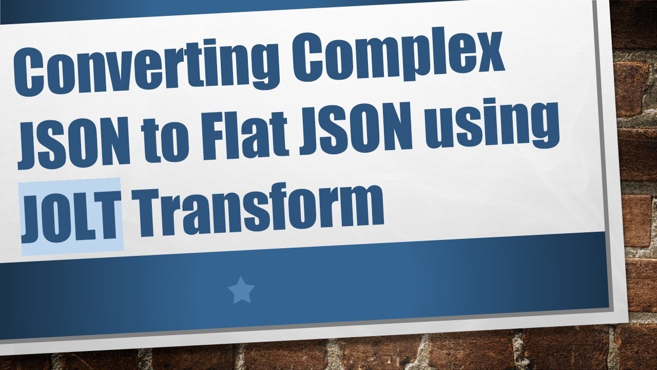 Converting Complex JSON to Flat JSON using JOLT Transform