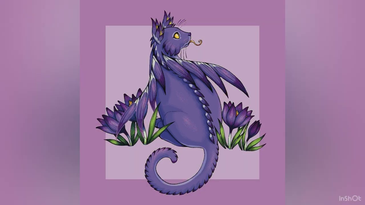 Crocus flower cat speed paint