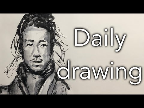 Oda Nobuyoshi - daily drawing portrait practice