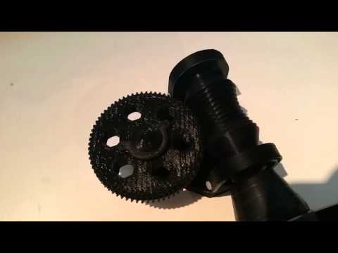 3d printed worm gear demo