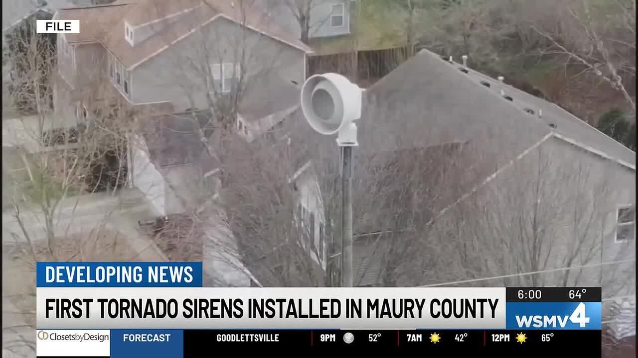 First tornado sirens installed in Maury County