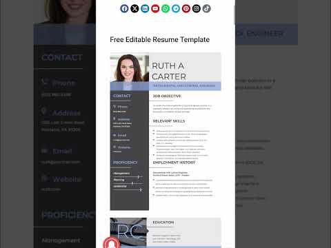 Instrumentation and Control Engineer Resume Template | Customizable in Word & Apple Pages
