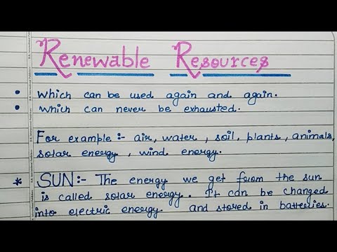 10 lines on Renewable Resources in English|Essay Renewable Resources in English|Renewable Resources