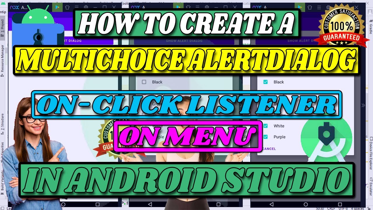 How to #Create a #MultiChoice #AlertDialog in #Android App| #OnClickListener| #Android #Studio #2022