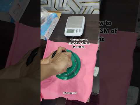 T-shirt fabric GSM checking machine for clothing brands.