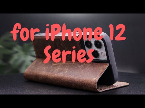 iPhone 12 Detachable Case with card holder and stand Luxury Cowhide Cover