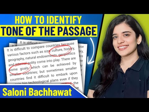 How to Identify Tone of the Passage Video Lecture - English for CLAT