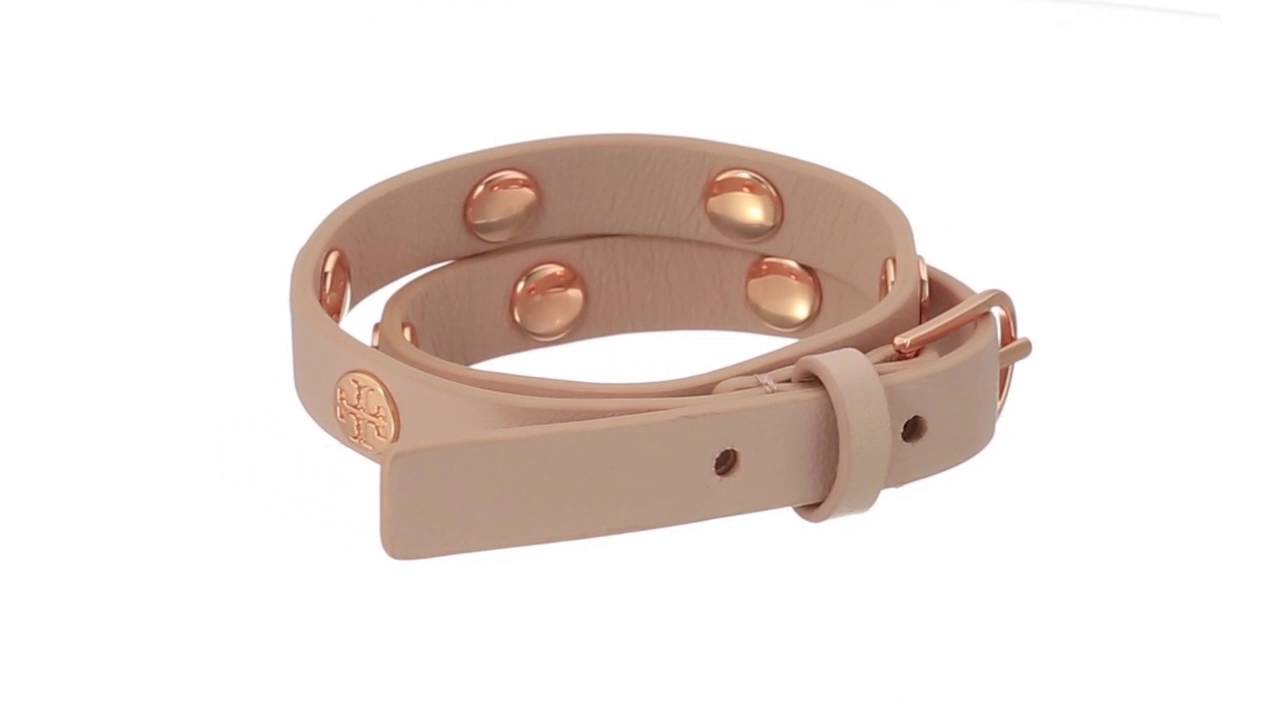 Tory Burch - Double Wrap Logo Stud Bracelet SKU:8830660