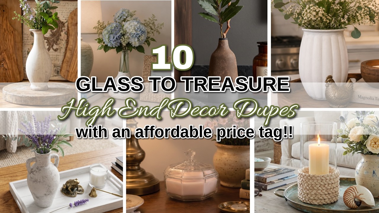 GLASS TO TREASURE HIGH END DECOR DUPES WITH AN AFFORDABLE PRICE TAG!!~Thrift Shop Glass Upcycles