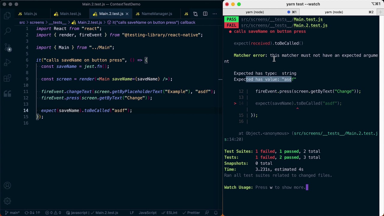 Testing Context with React Native Testing Library