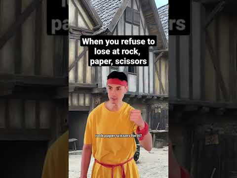When you refuse to lose at Rock, Paper, Scissors...