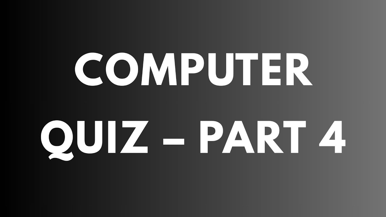50 Computer MCQ Questions with Answers | Computer Basics Quiz Part 4