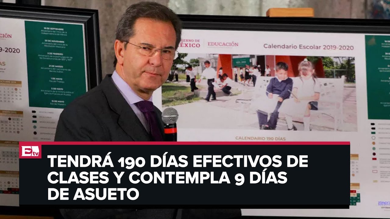 Calendario escolar para el ciclo 2019 - 2020