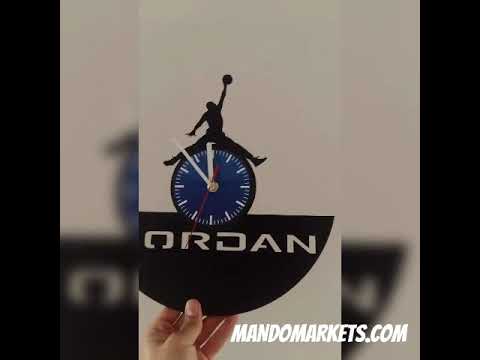 Jordan vinyl record wall clock gift idea
