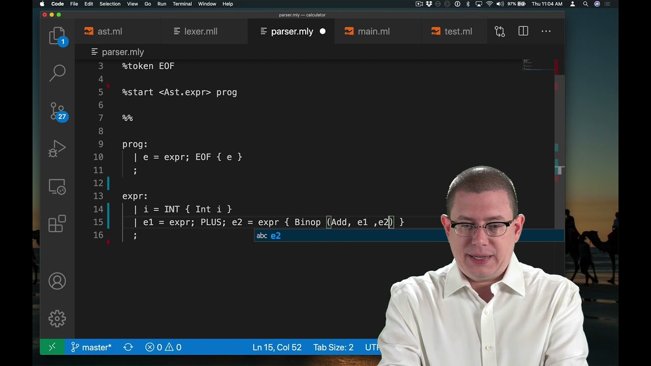Calculator: Addition | OCaml Programming | Chapter 9 Video 6