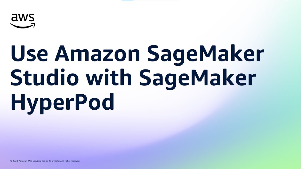 Use Amazon SageMaker Studio with SageMaker HyperPod | Amazon Web Services