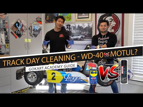 WD-40 vs Motul Spray Cleaner on a Praga Cadet Go Kart - Which is Better for Post Track Day Cleaning?