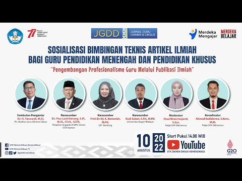 Sosialisasi Bimtek Penulisan Artikel Ilmiah Tahun 2022