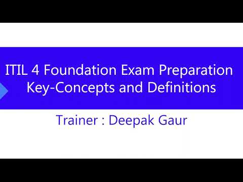 ITIL 4 Foundation Exam Preparation | Key-Concepts and Definitions | Koenig