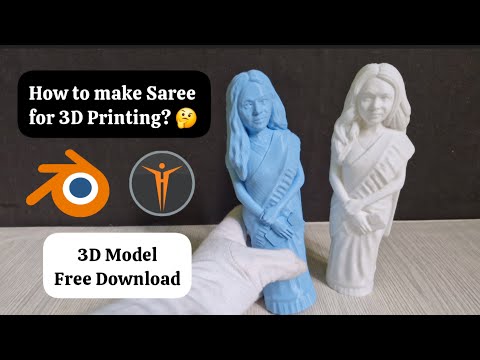 👗 Saree 3D Model for Printing・Free STL File for 3D printing・Cults