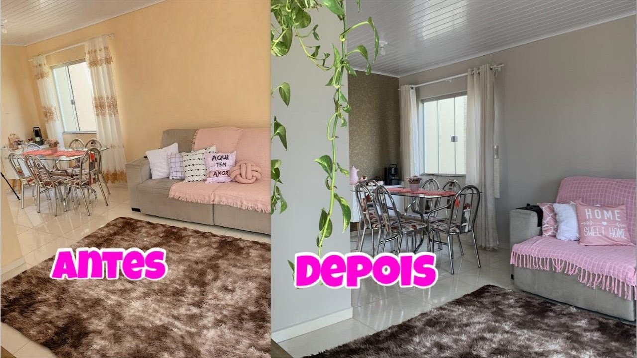 Transformação total. Pintamos a sala. Ficou lindo!