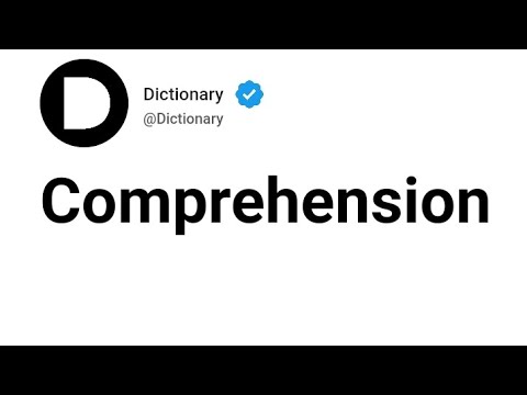 Comprehension Meaning In English