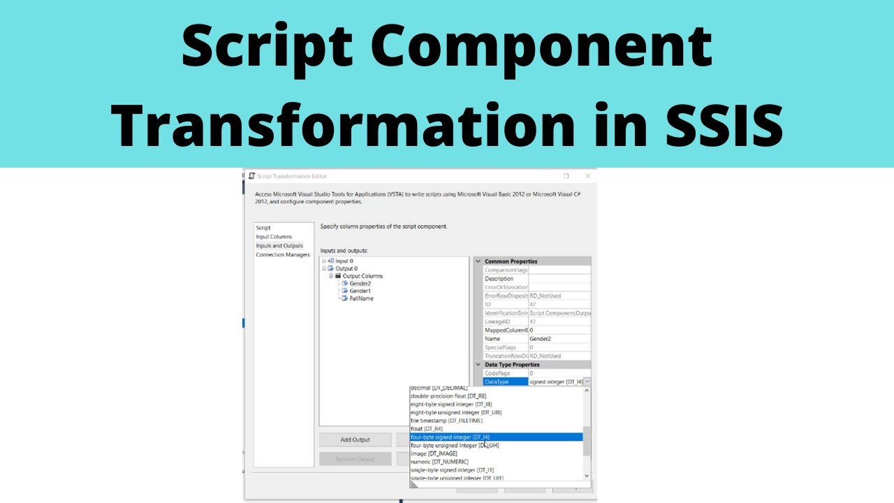 37 Script Component Transformation in SSIS