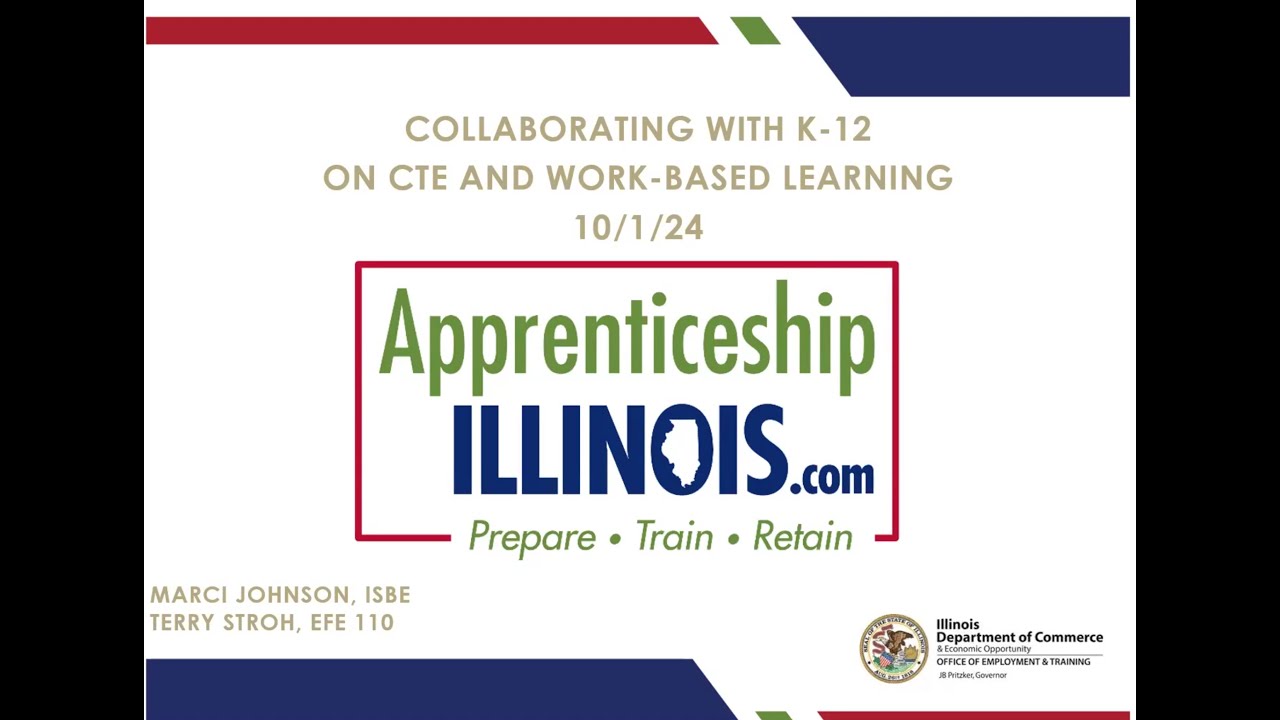 Collaborating with K - 12 on CTE and Work-Based Learning