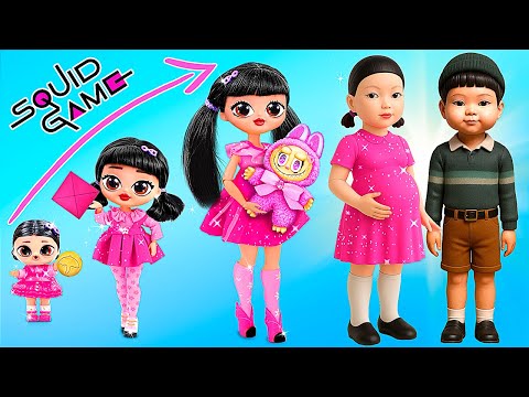 Squid Game 3: New Doll Growing Up! LOL OMG DIYs