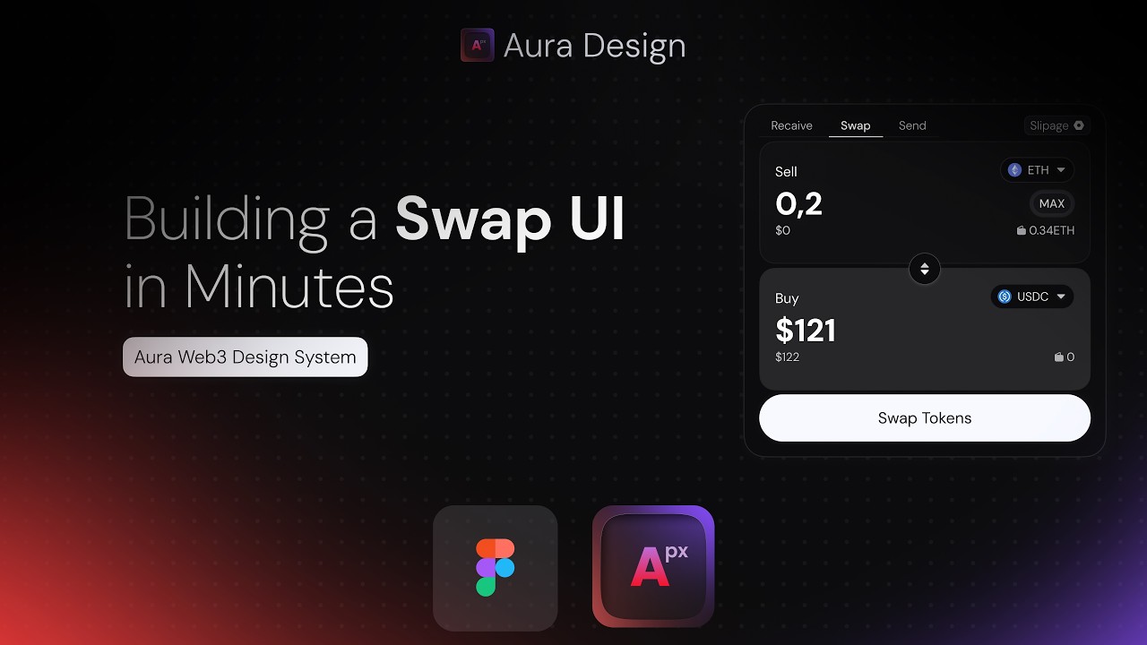Building a Swap UI in Minutes — Aura Web3 Design System in Figma