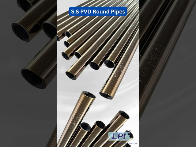 Gold Coated SS Pipes - LPI SS Gold Pipe Manufacturer from Surat