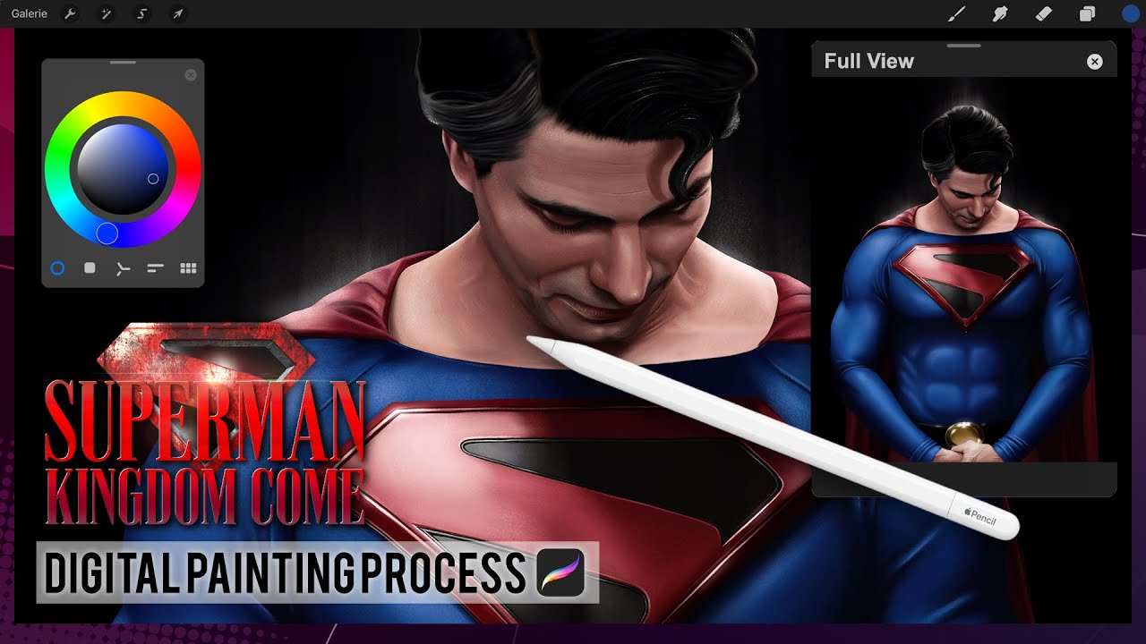 SUPERMAN Kingdom Come | Digital Painting Process Procreate Timelapse | DC Comics