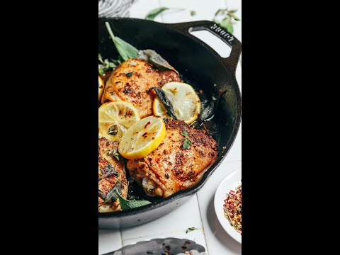 Lemon & Herb Roasted Chicken Thighs | Minimalist Baker Recipes