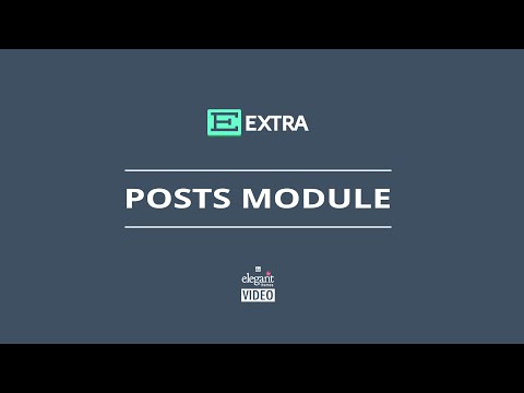 Extra Posts Module