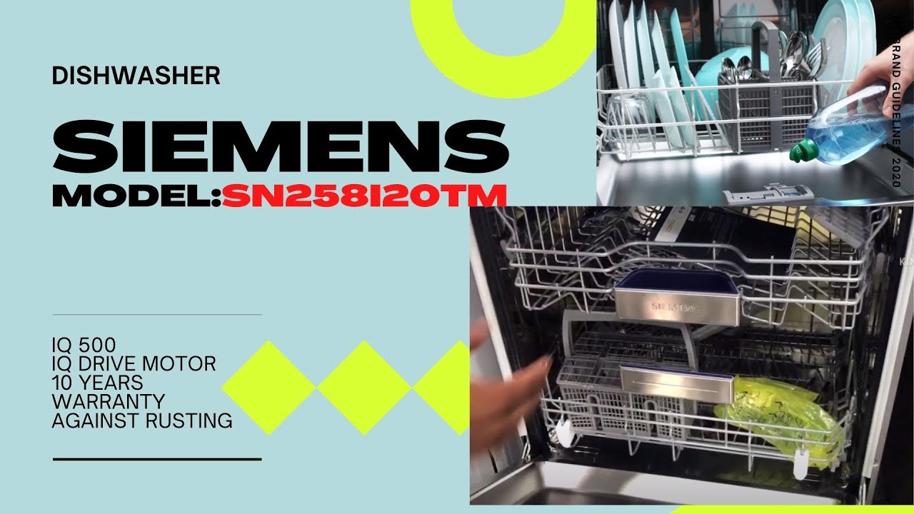 SIEMENS DISHWASHER MODEL SN258I20TM New Display