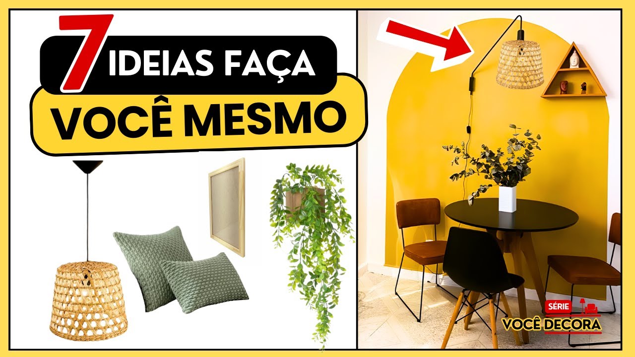 7 ideias de DECORAÇÃO SIMPLES, barata e FÁCIL de fazer em casa !