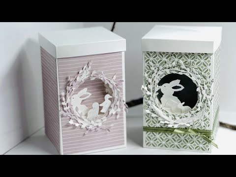 Verpackung für Ostern mit Seitenfenster „Häschen in der Grube“
