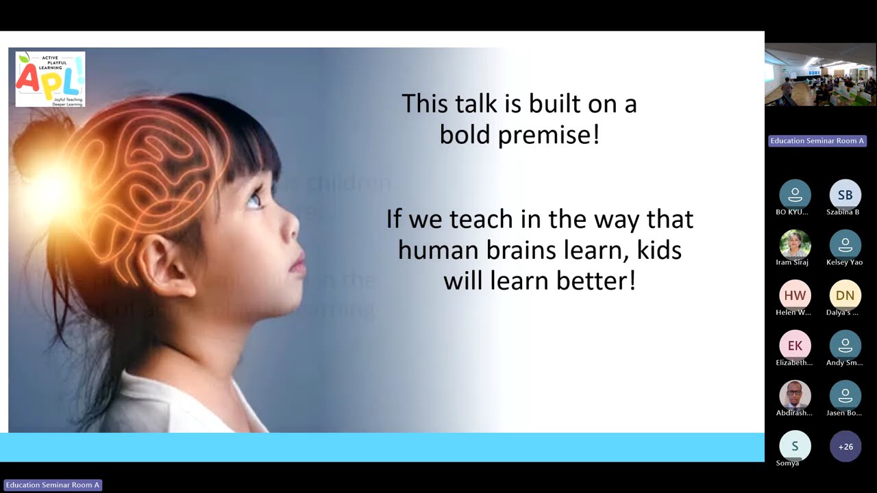 Public Seminar: Active Playful Learning - Where the science of learning meets education